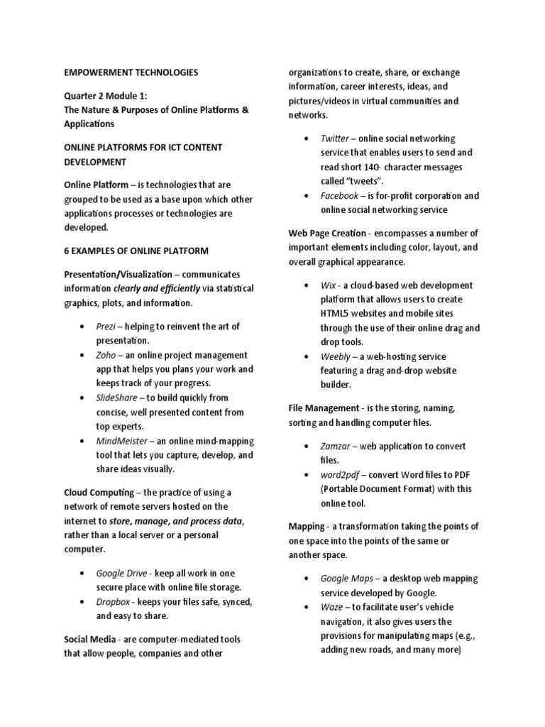 Emtech - Quarter 2 Module 1-5 | PDF | Websites | World Wide Web