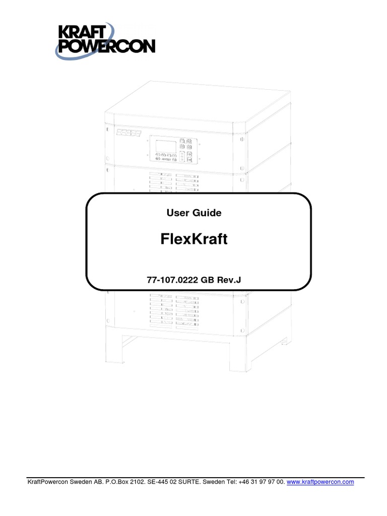77 107 0222 Gb Rev J User Guide Flexkraft Pdf Rectifier Electromagnetic Compatibility