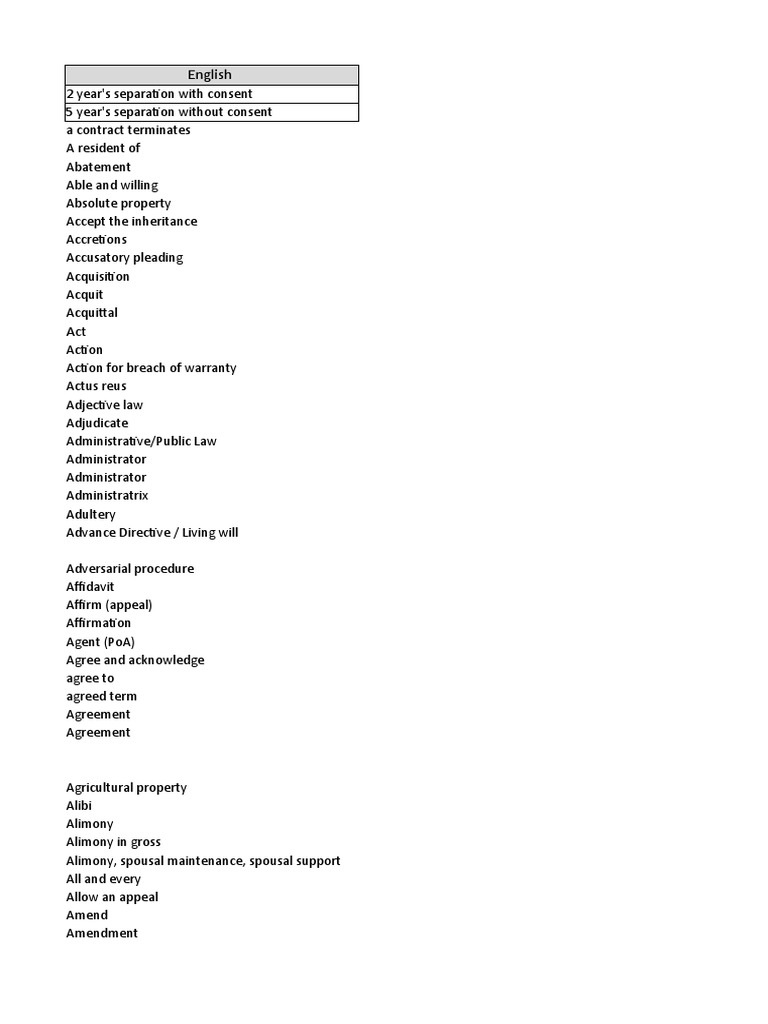 Glosario Jurídica | PDF