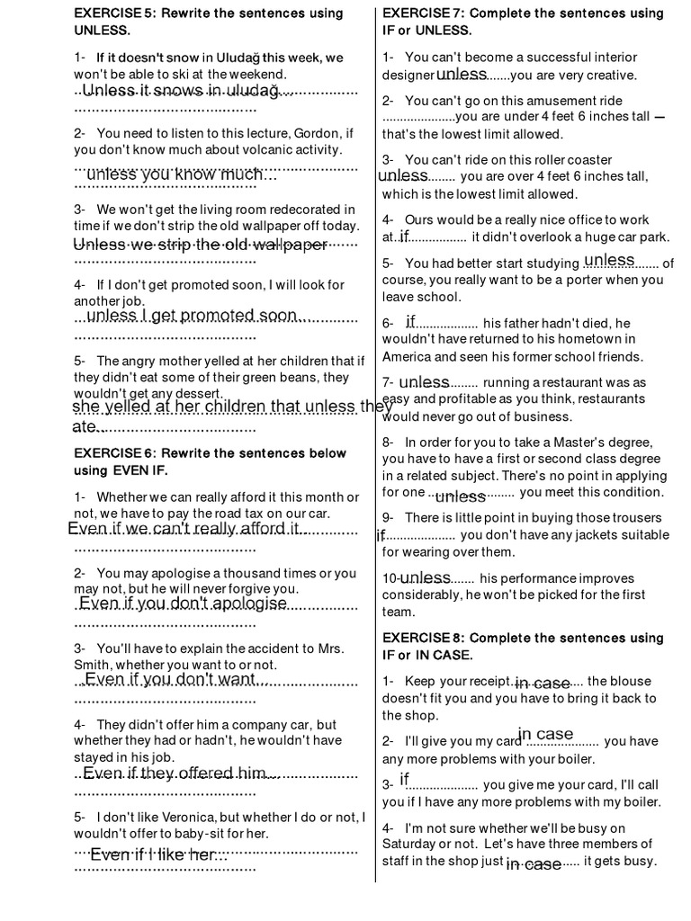 If Clause WorkSheet-2 | PDF
