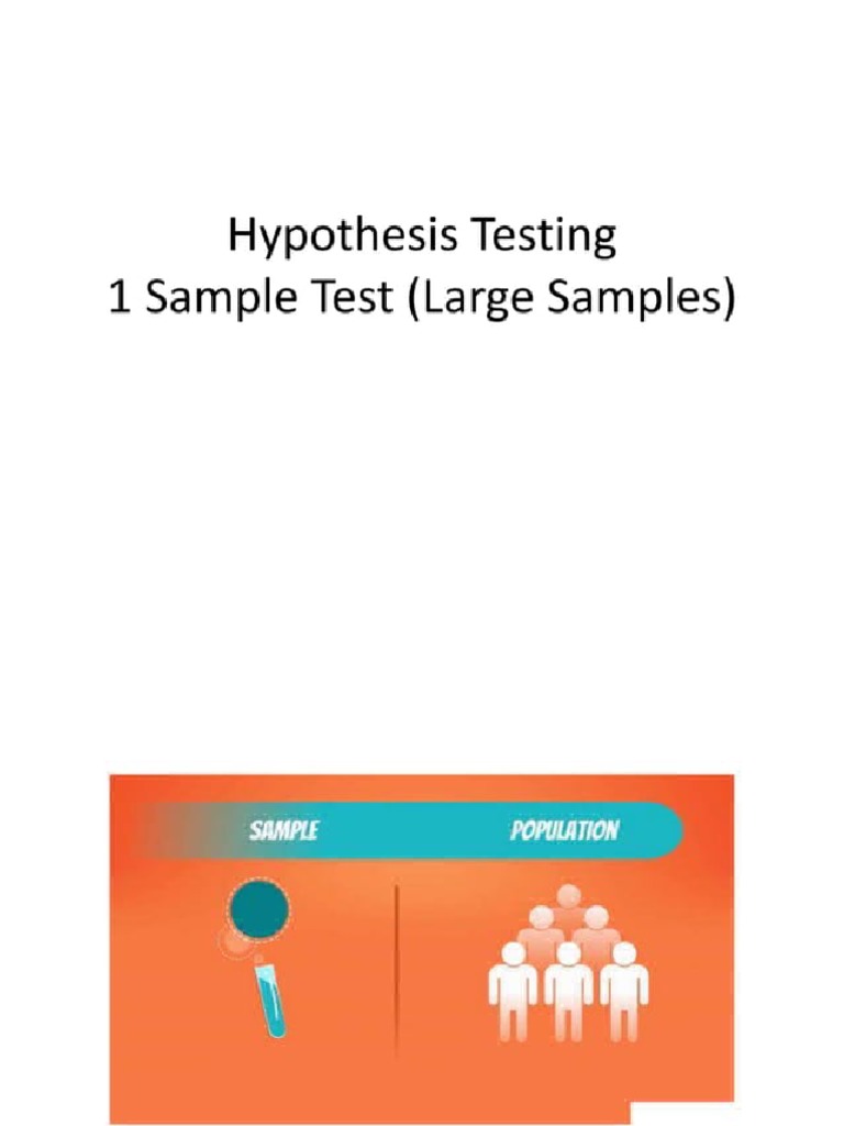 Hypothesis Testing One Sample Test Pdf Pdf