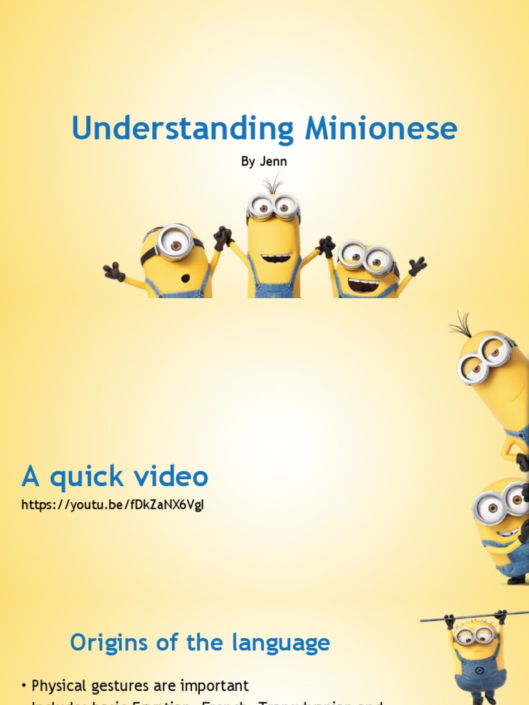Understanding Minionese | PDF