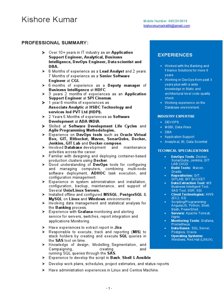 Kishore Kumar 914266114 | PDF | Databases | Microsoft Sql Server