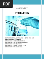 Back and Blank Titration | PDF