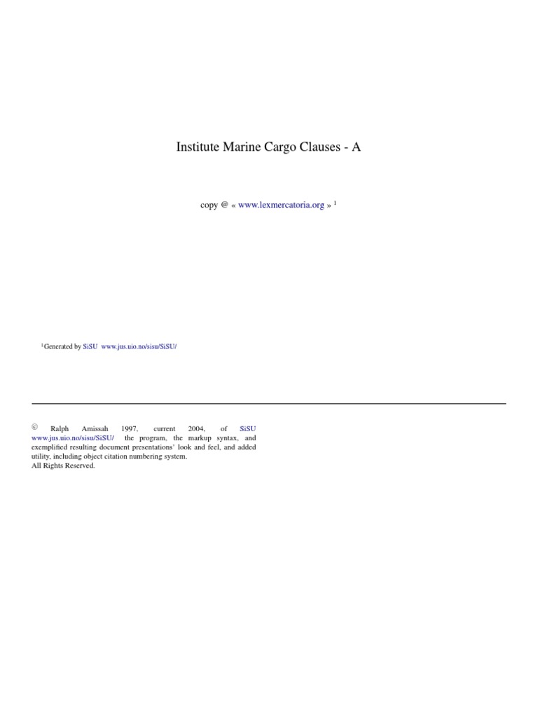 Icc-A Icc 1982 PDF | PDF | Insurance | Business Law