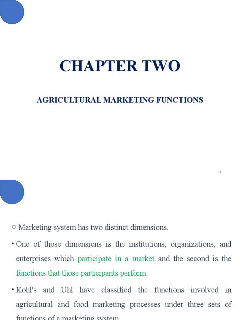 Functions of Agricultural Marketing | PDF | Sales | Marketing
