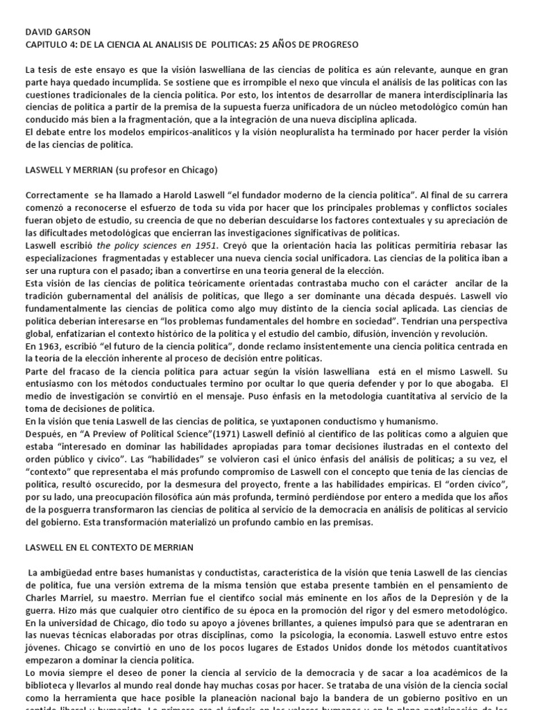 David Garson Yo | PDF | Ciencias Políticas | Science