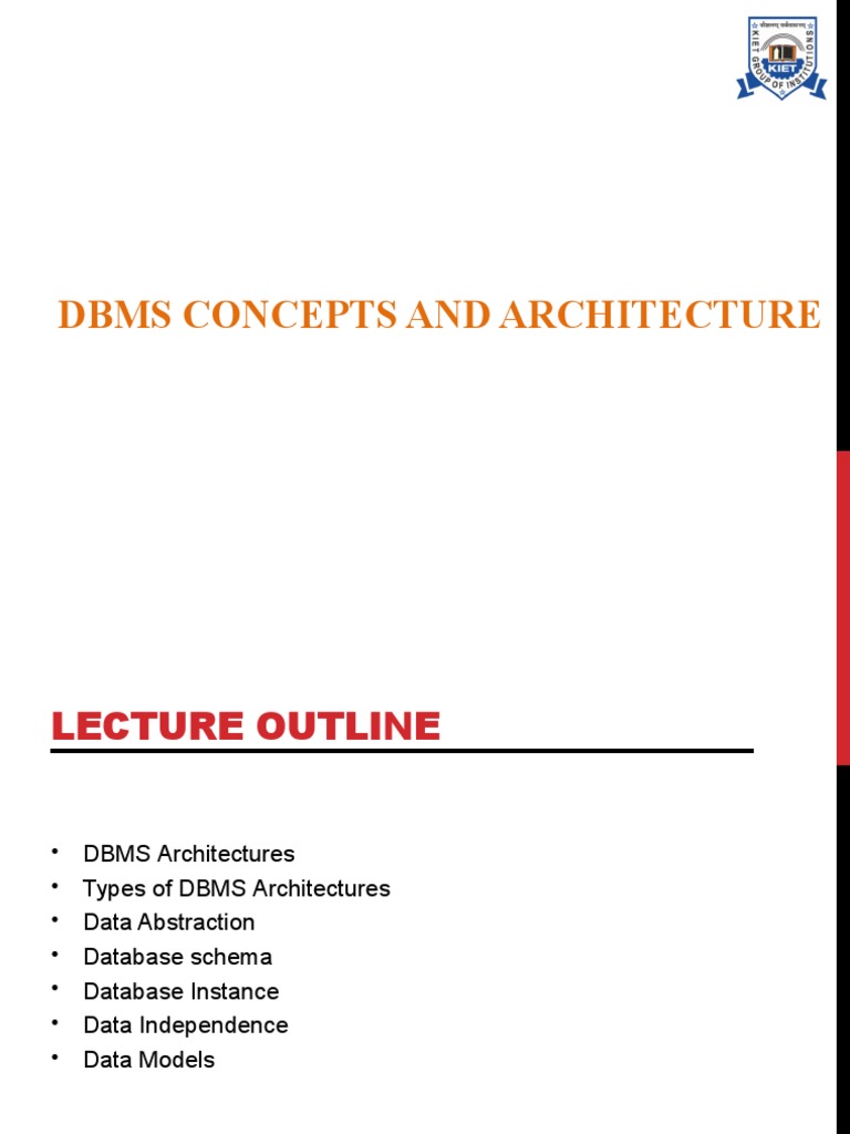 DBMS Concepts&architecture | PDF DBMS Concepts&architecture | PDF