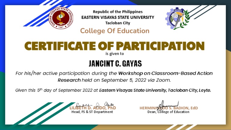 Classroom - Based Action Research Workshop-E-Certificates | PDF