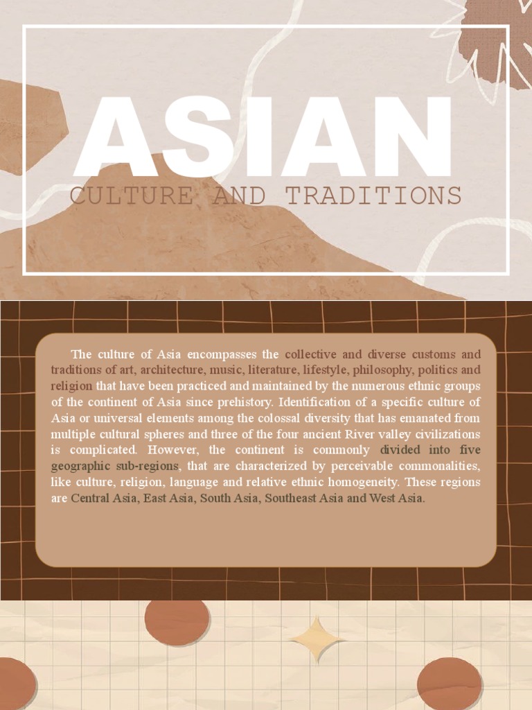 Overview of Asian Culture and Traditions | PDF | Asia