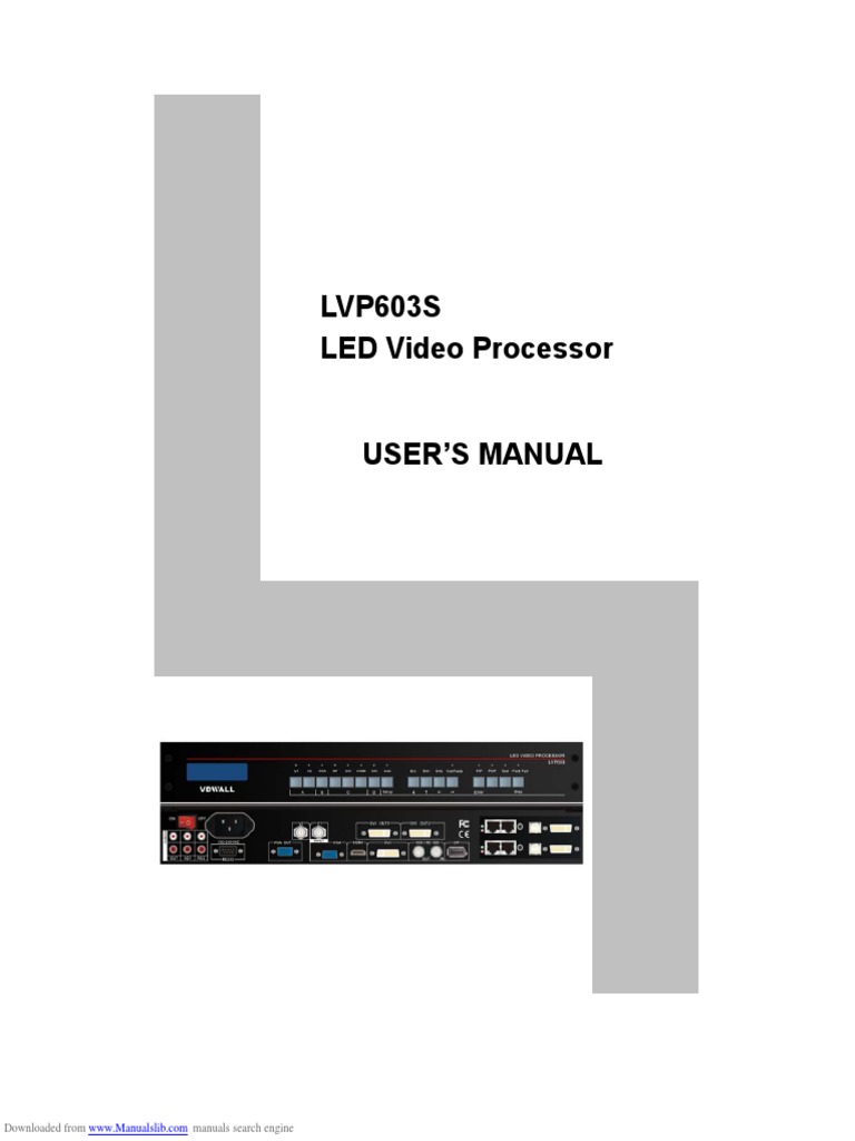 LVP 603 S | PDF | Display Resolution | Video
