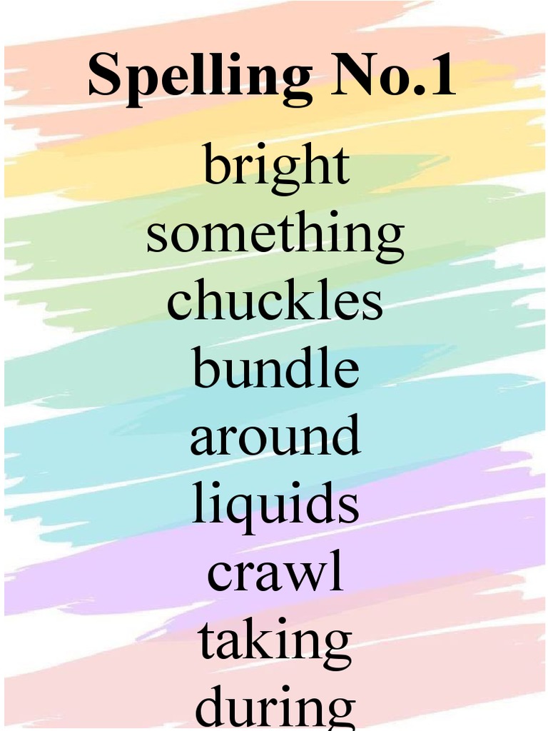 Spelling Word Lists 1-6 | PDF