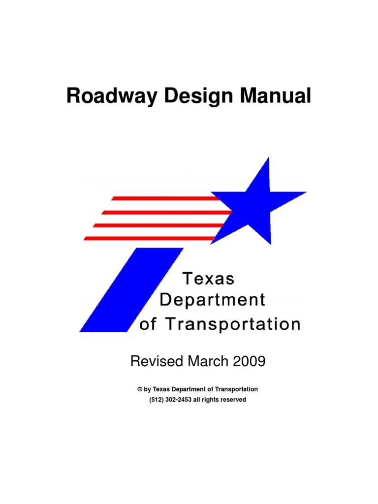 TXDOT Roadway Design Manual | PDF | Interchange (Road) | Highway