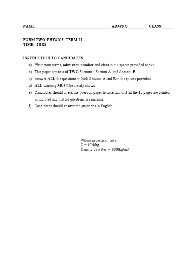 Phy F2 | PDF | Gases | Force
