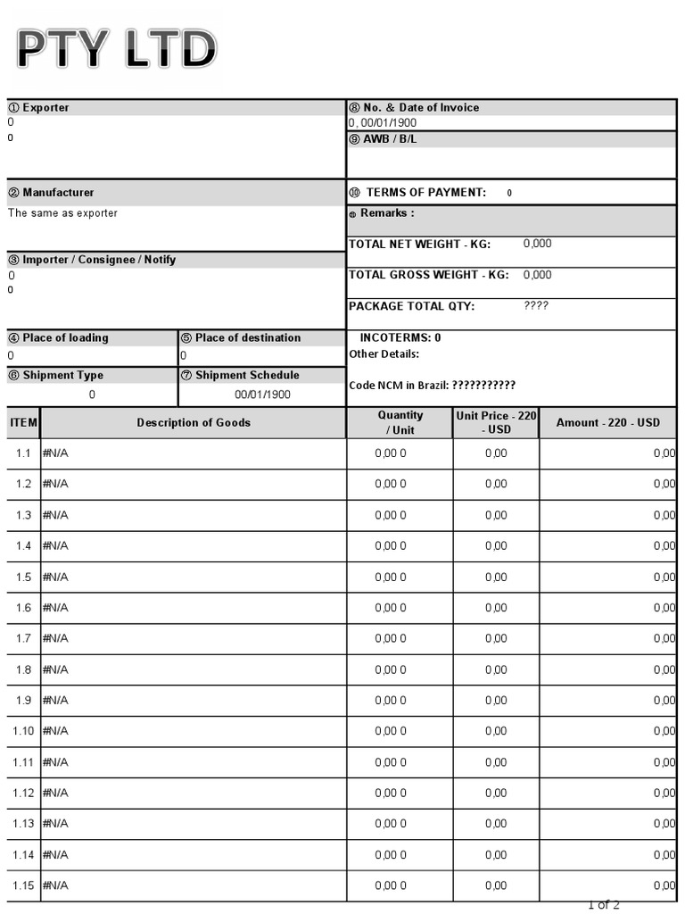 Invoice Model C | PDF | Supply Chain Management | Economies