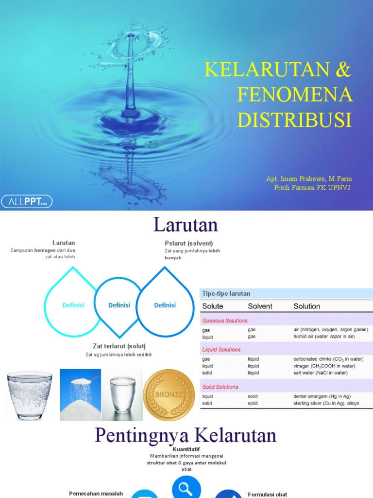 Kelarutan Fenomena Distribusi | PDF