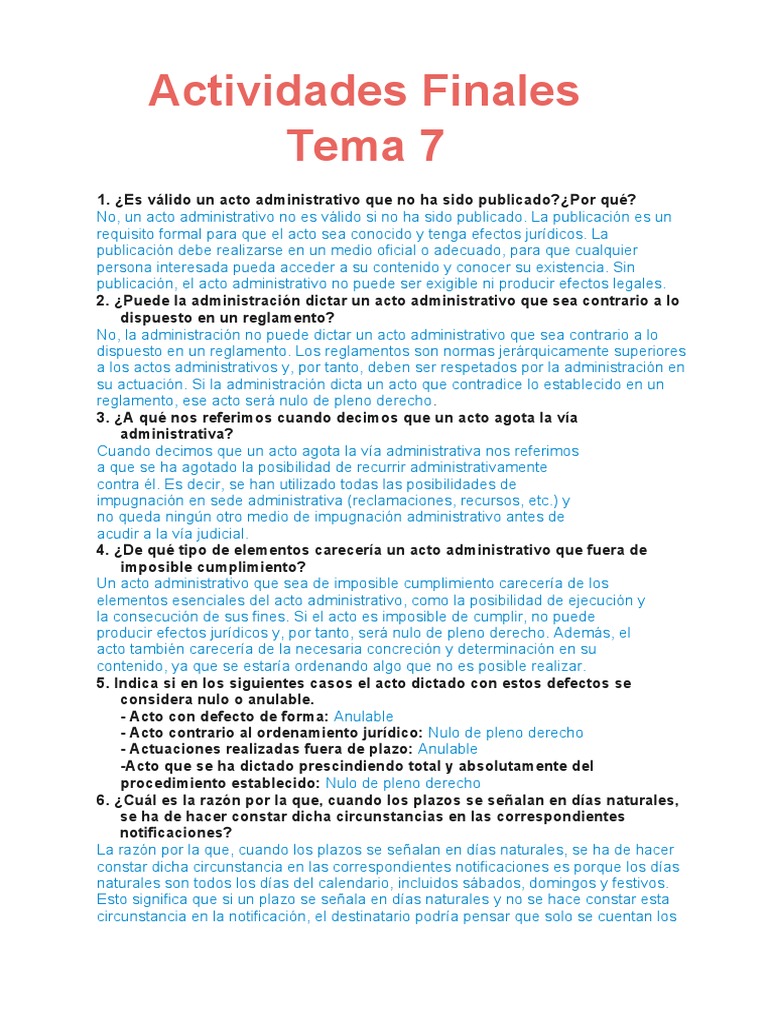 Actividades Finales GTJ Tema 7 | PDF | Regulación | Gobierno