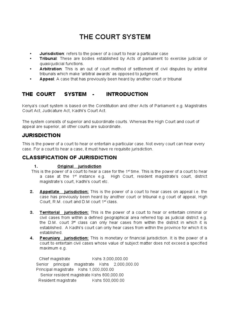 Overview of Kenya's Court System | PDF