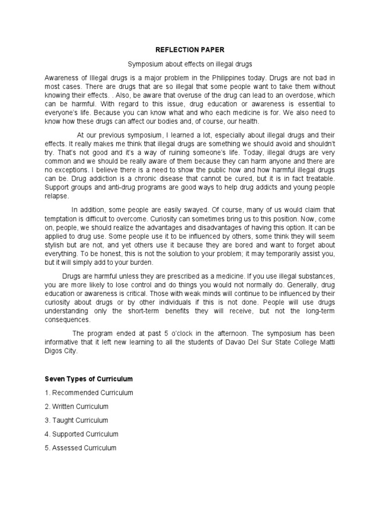 The Importance of Drug Education Awareness: Reflections on the Effects ...