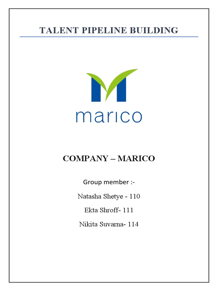 Talent Pipeline Building of MARICO | PDF | Recruitment | Business