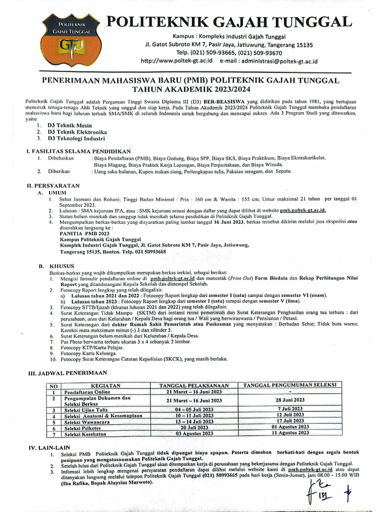 Brosur PMB 2023 | PDF