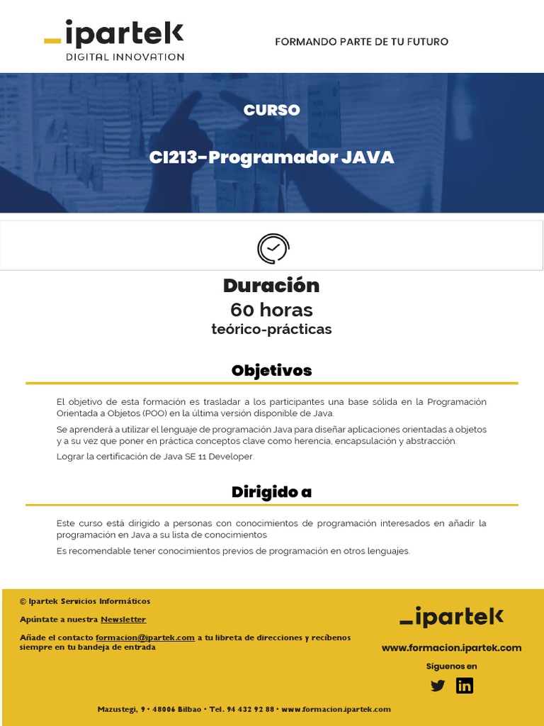 CI213 | PDF | Java (lenguaje de programación) | Programación orientada a objetos