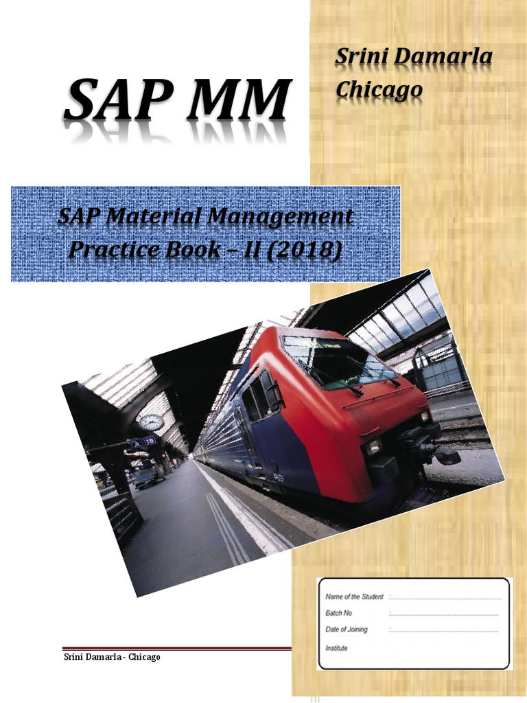 SAP MM Practice Book - II - 2018 | PDF | Business
