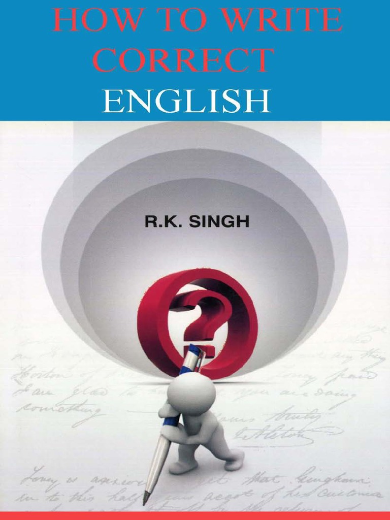 How To Write Correct English | PDF | Grammatical Gender | Noun