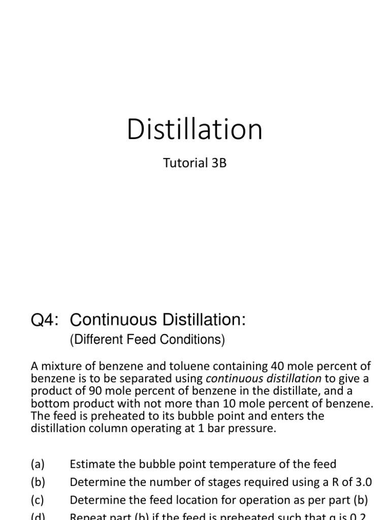 CP5077 Tutorial 3B Q4to7 Solution | PDF | Distillation | Applied And Interdisciplinary Physics