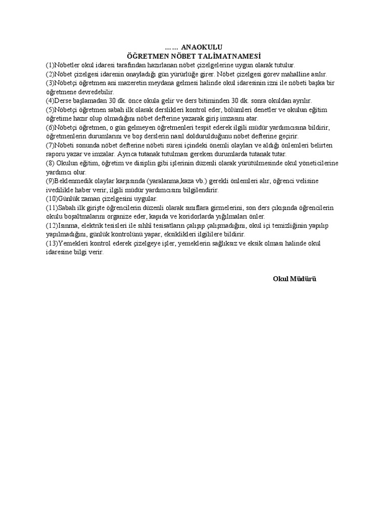 3.1-Nöbet Talimatnamesi - Kopya | PDF