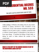 Anti-Cattle Rustling Law of 1974 | PDF | Public Law | Cattle