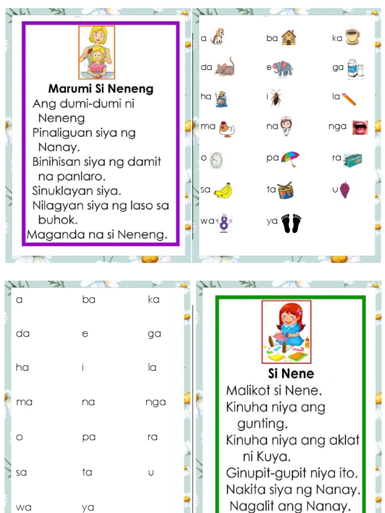 Unang Hakbang Sa Pagbasa Unang Hakbang Sa Pagbasa Aralin 1 (Reading