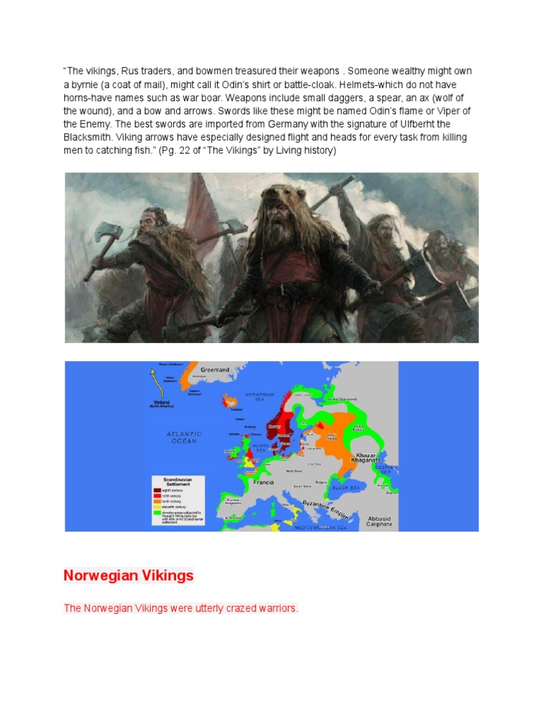 Notes About Viking Weaponry | PDF | Vikings | Early Middle Ages