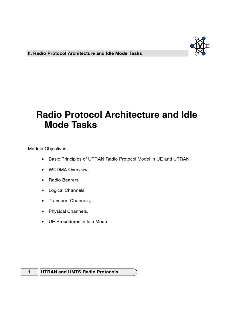 Register 2 - Radio Protocol Architecture and Idle Mode Tasks | PDF ...