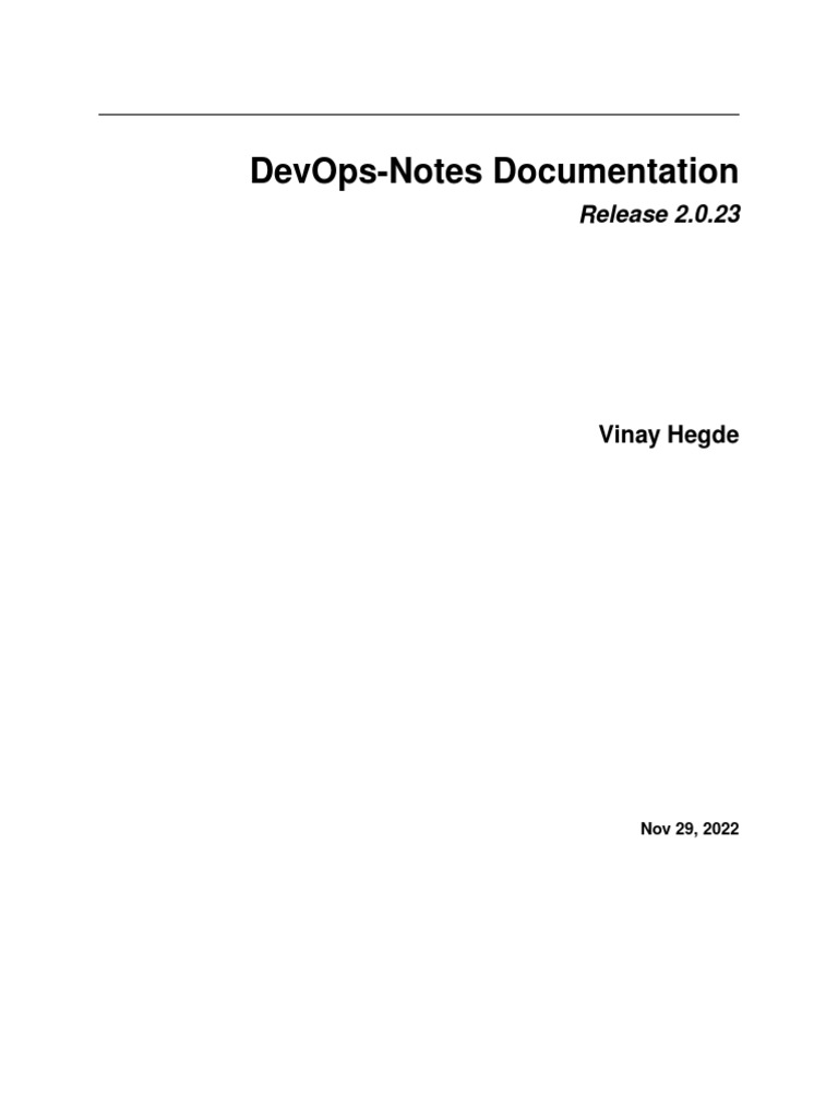 Devops Notes PDF | PDF | Software Engineering | Computer Programming Devops Notes PDF | PDF | Software Engineering | Computer Programming
