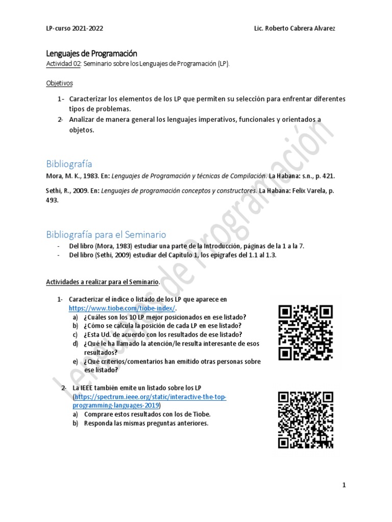 A02 Sa Orientacion | PDF | Lenguaje de programación | Programación de computadoras