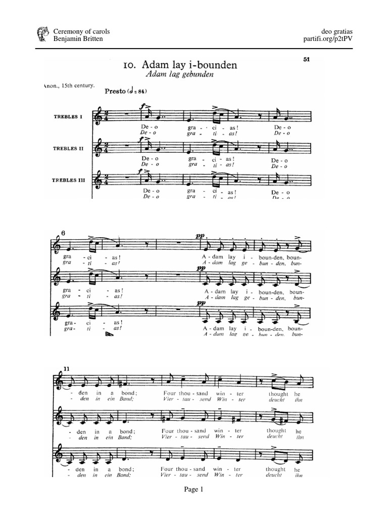 Adam Lay I-Bounden - Britten | PDF | Art