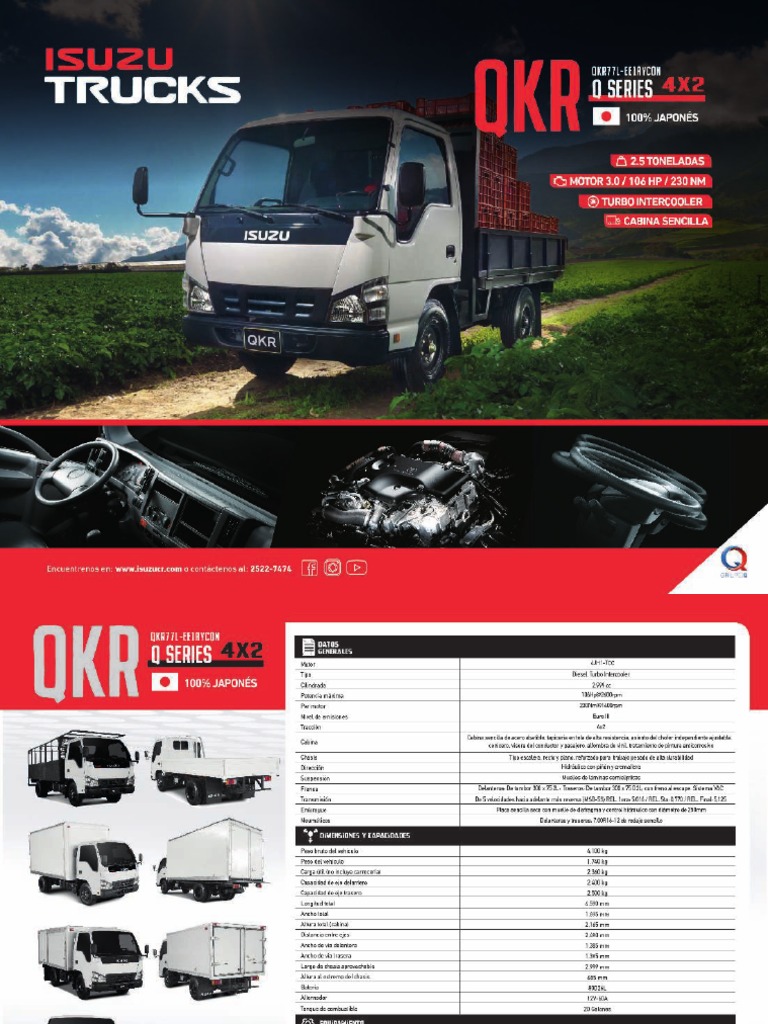 CR Ficha Técnica Isuzu Serie Q QKR PDF | PDF