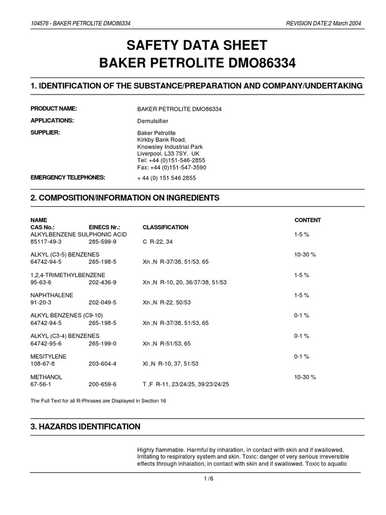 DMO86334 | PDF | Firefighting | Toxicity