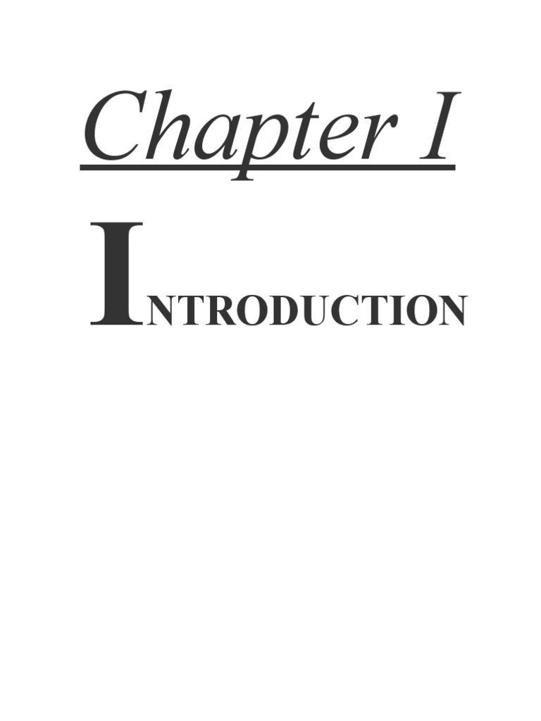 SB Chapter I | PDF