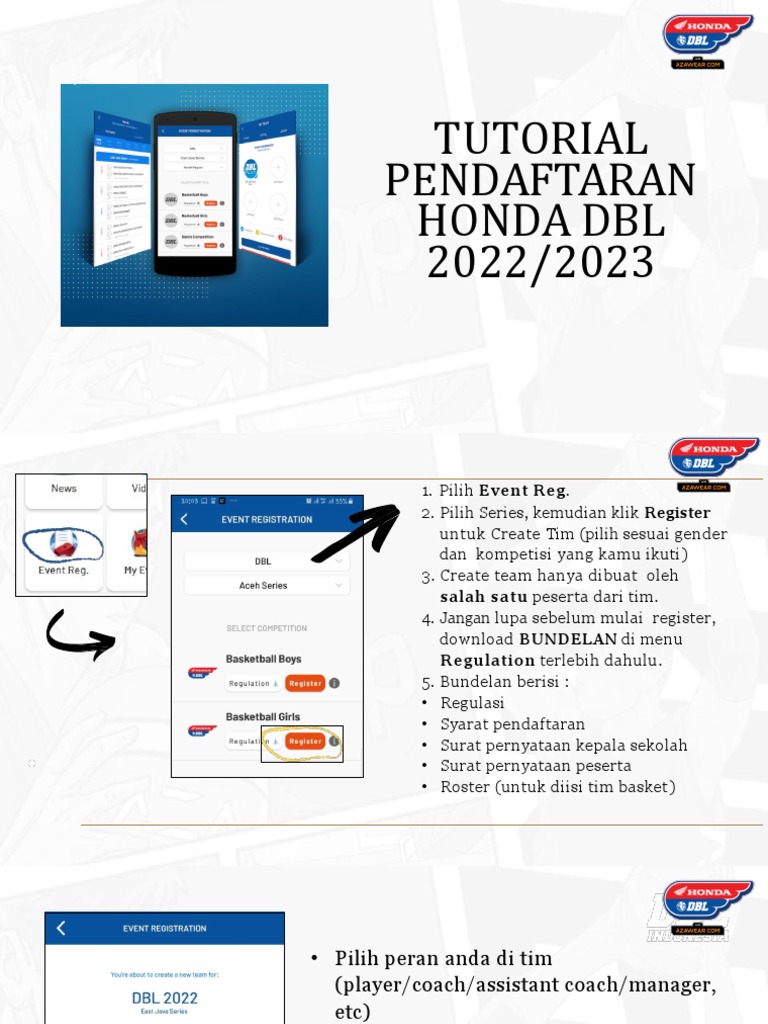 Tutorial & Ketentuan Mendaftar Di DBL Play PDF | PDF