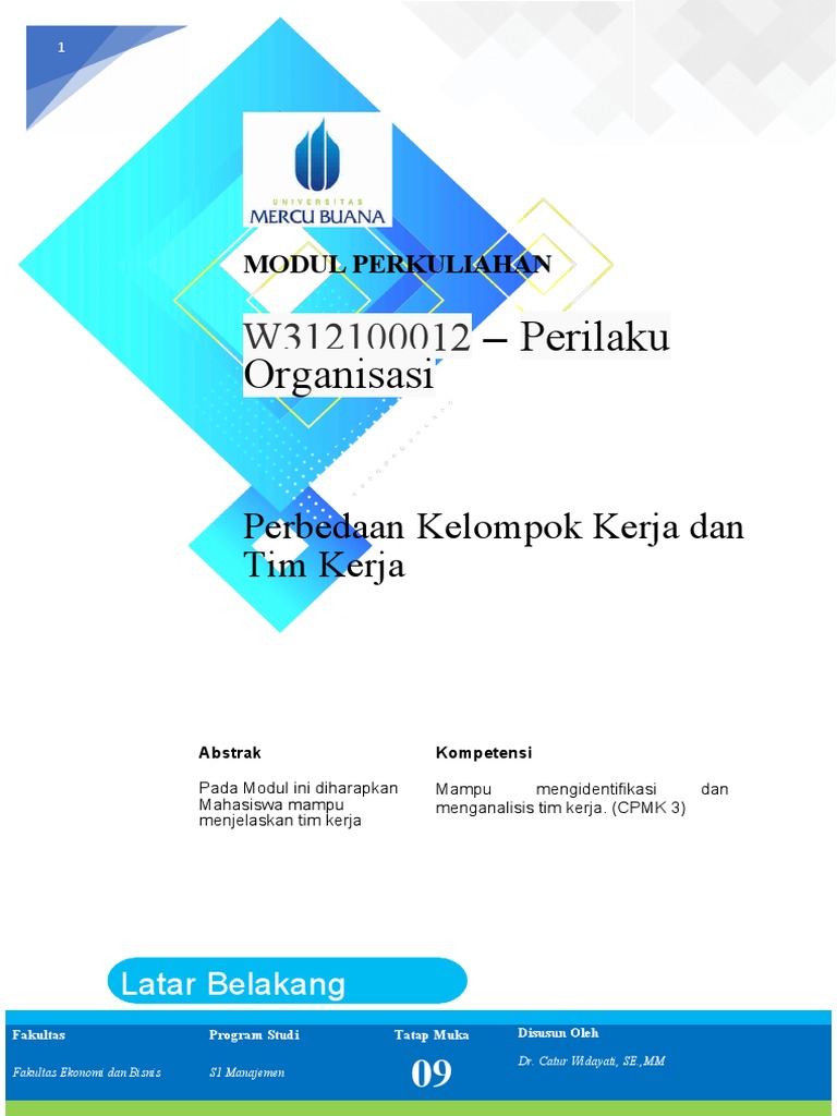 New Modul 09 Perilaku Organisasi Ganjil 2021 2022 | PDF