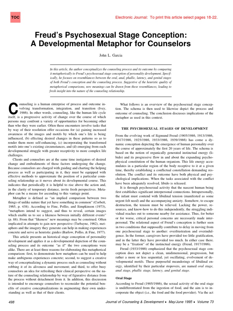 Freud's Psychosexual Stage Conception | PDF | Psychotherapy ...