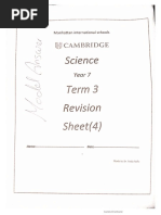 Year 7 Science Revision Pack Key | PDF
