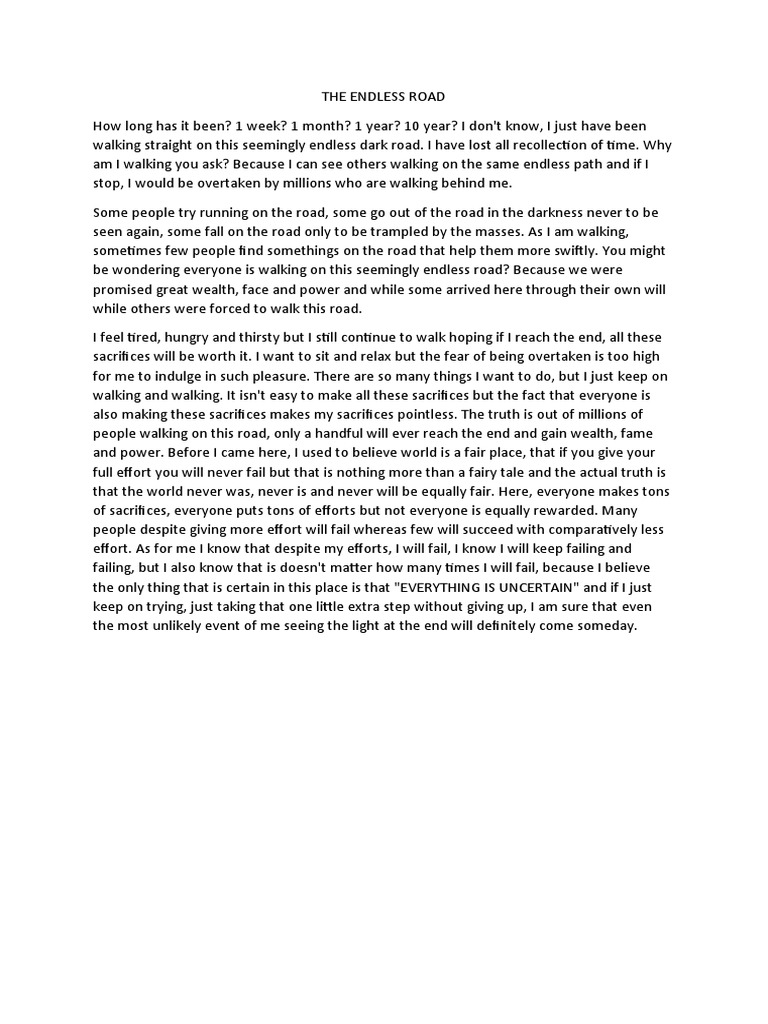 The Endless Road Pdf