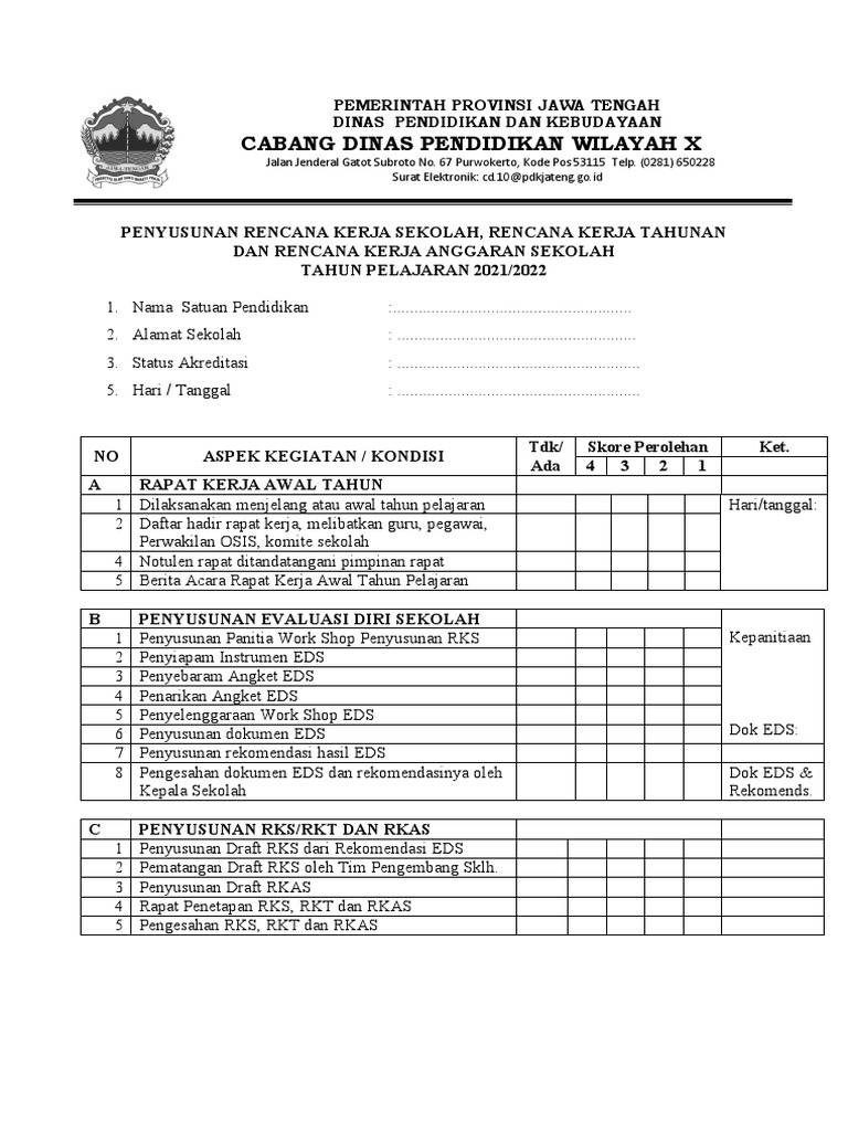 Monitoring Penyusunan RKS & RKT | PDF