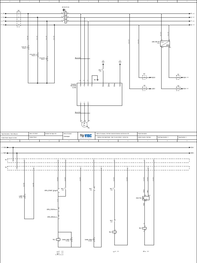 Conveyor Belt Electrical Schematic | PDF