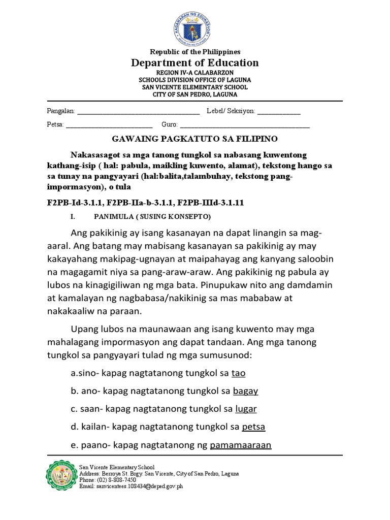 Las Filipino 4 | PDF