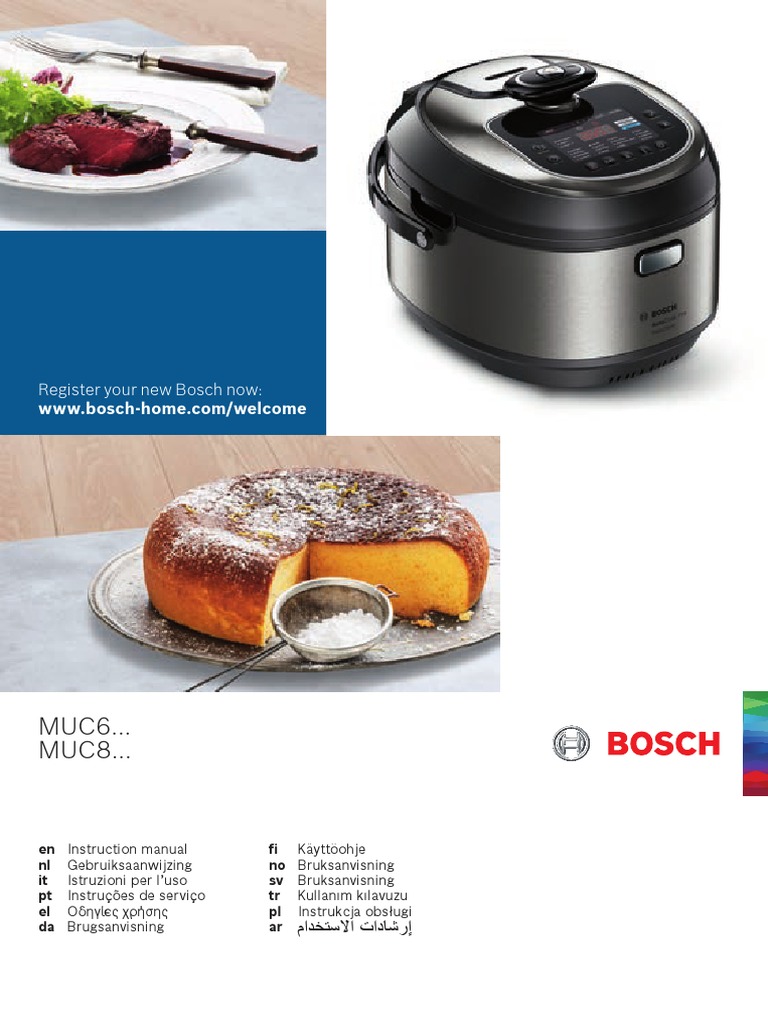 Bosch Autocook Pro Induction Manual.pdf | PDF | Cooking | Electrical ...