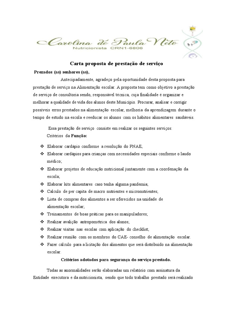 Carta Proposta | PDF